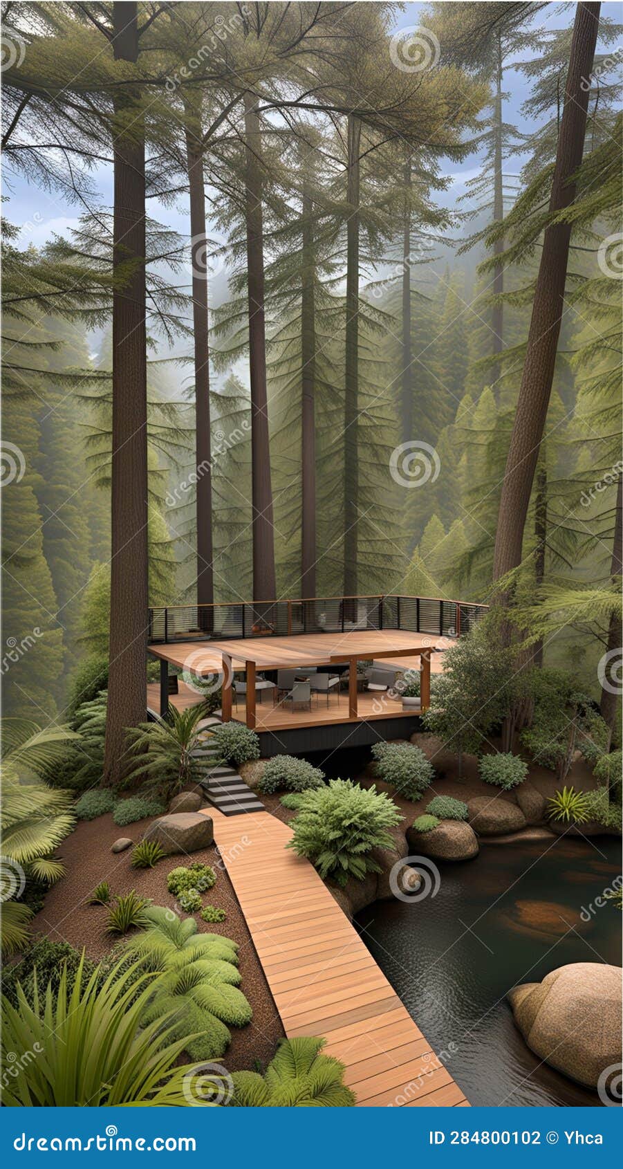 Tranquil Forest Illustration Artificial Intelligence Artwork Generated ...