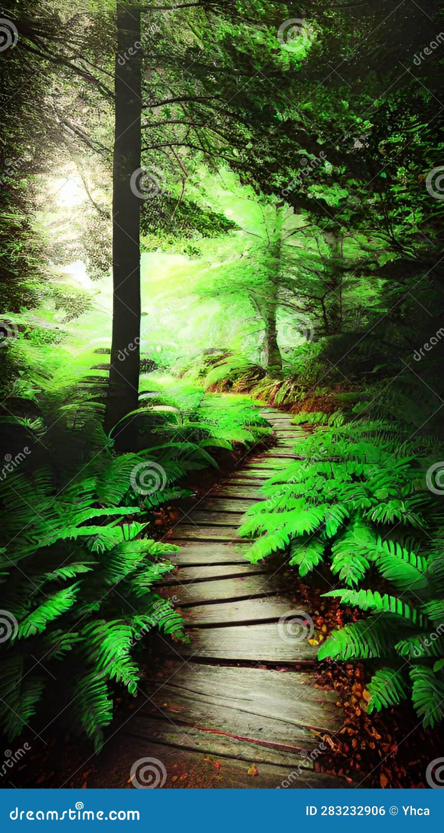 Tranquil Forest Pathway Illustration Artificial Intelligence Artwork ...