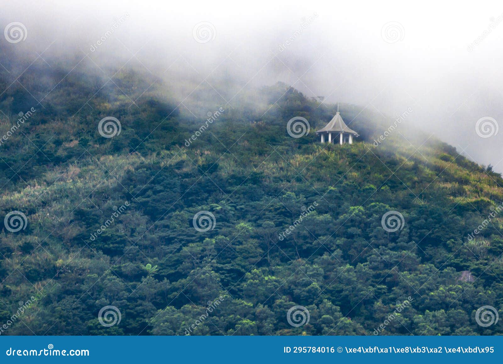 Tranquil Gazebo on the High Mountain Stock Photo - Image of slope ...