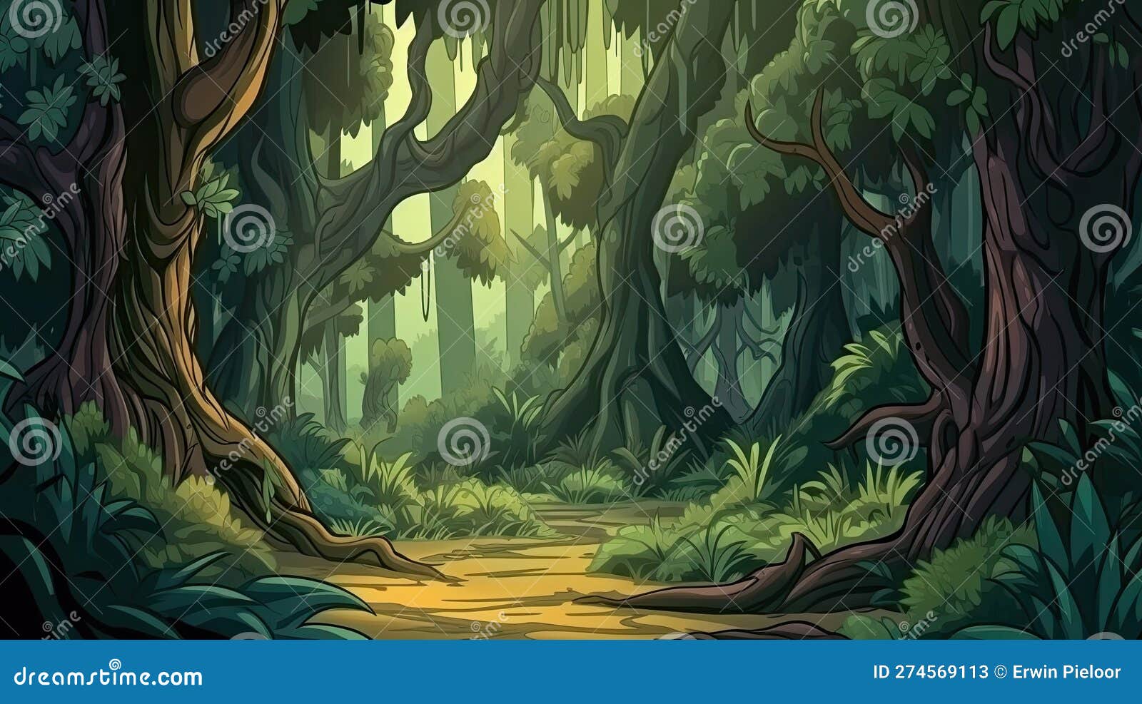 Tranquil Landscapes, Sublime Nature Painting Stock Illustration ...