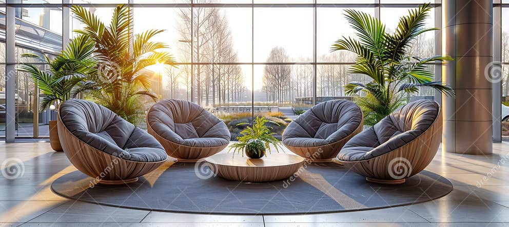 Tranquil Office Oasis Blurred Boundaries between Work and Serenity in ...