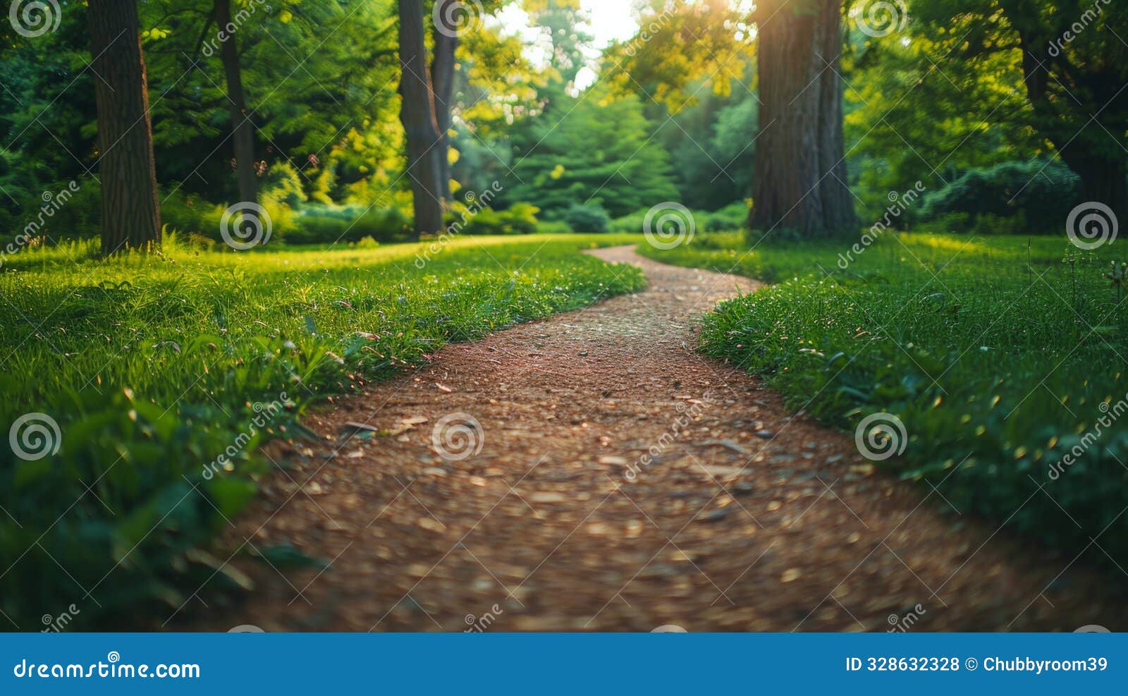Tranquil Public Park With Winding Path, Peaceful Surroundings Captured ...