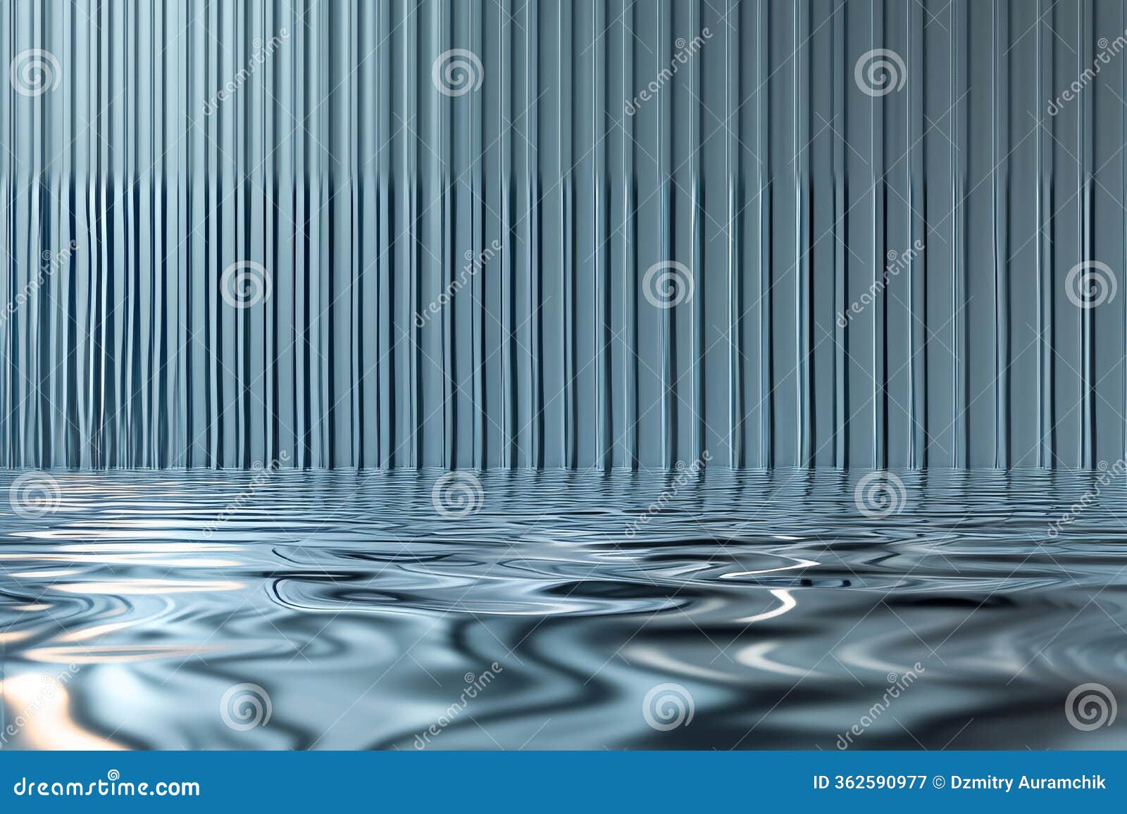 A Tranquil Reflection on a Calm Water Surface, Resembling a Polished ...