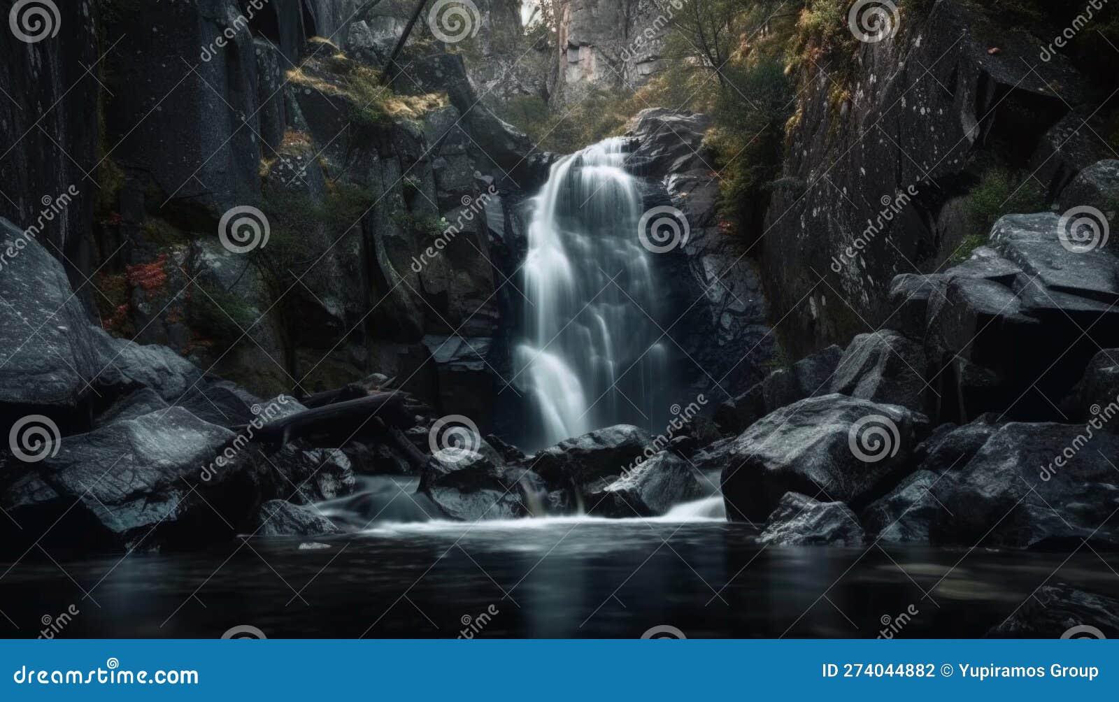 Tranquil Scene Freshness and Motion in Nature Generated by AI Stock ...