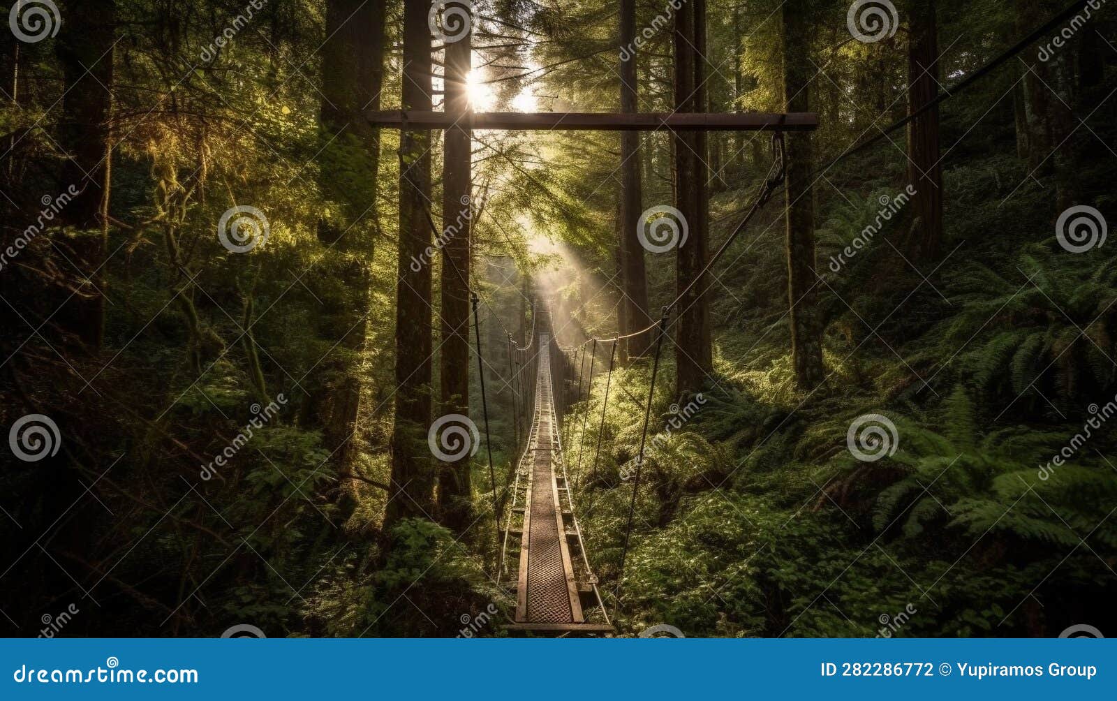 Tranquil Scene of Green Growth in a Tropical Rainforest Ravine ...