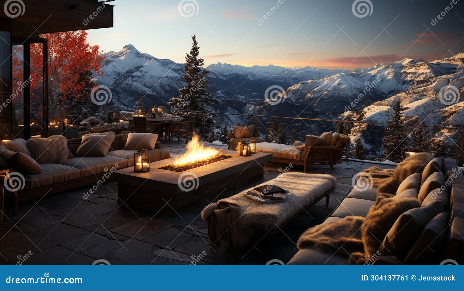 Tranquil Scene Mountain Peak, Snow, Sunset, Nature Generated by AI ...