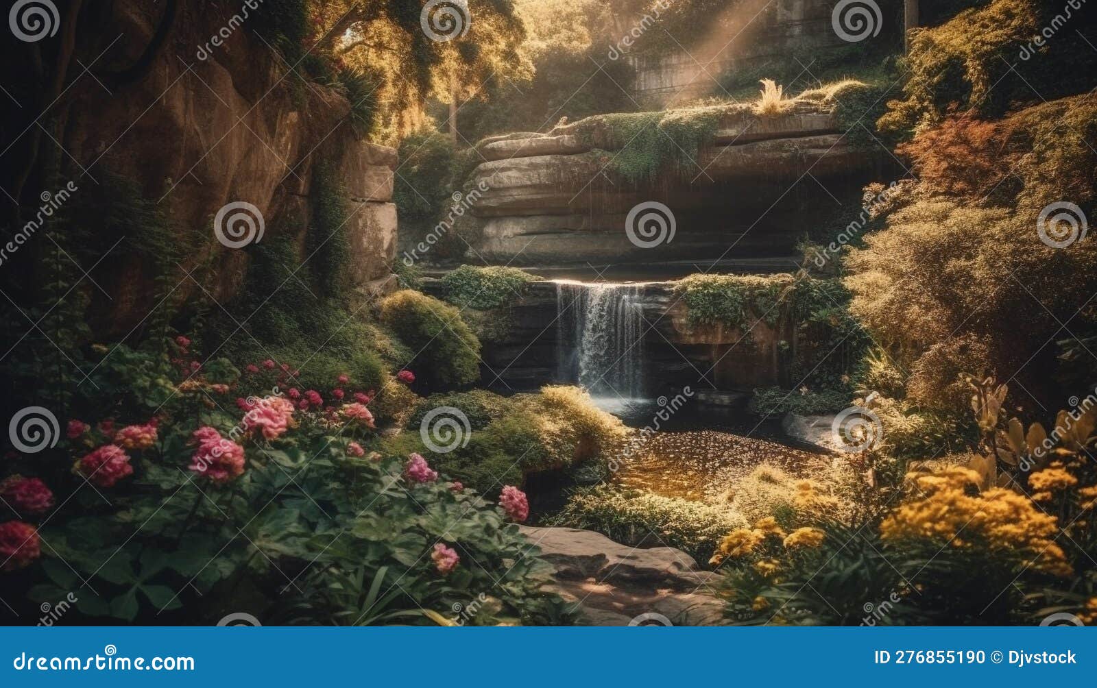 Tranquil Scene of Natural Beauty in Forest Generated by AI Stock Photo ...