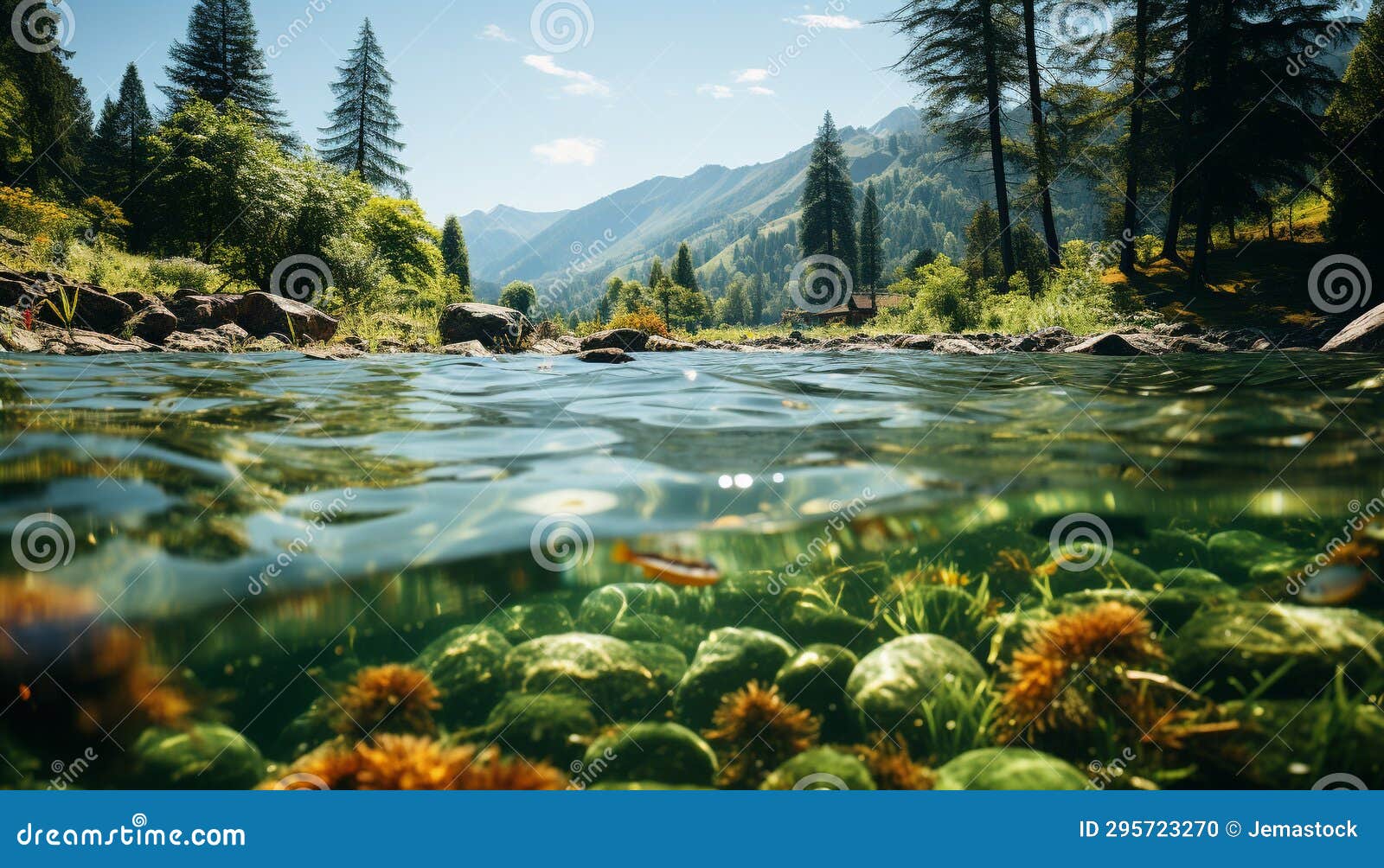 Tranquil Scene of Underwater Fish in Motion Generated by AI Stock Photo ...