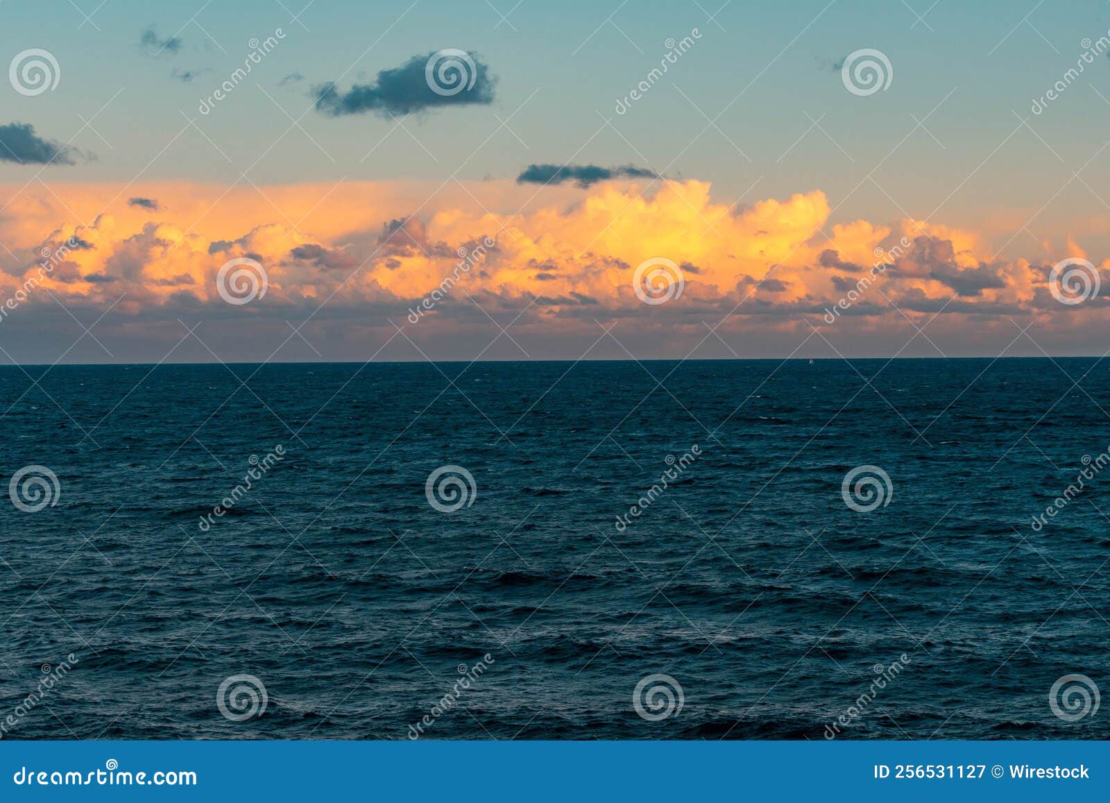 Tranquil Scenery of an Ocean at Sunset Stock Image - Image of shore ...