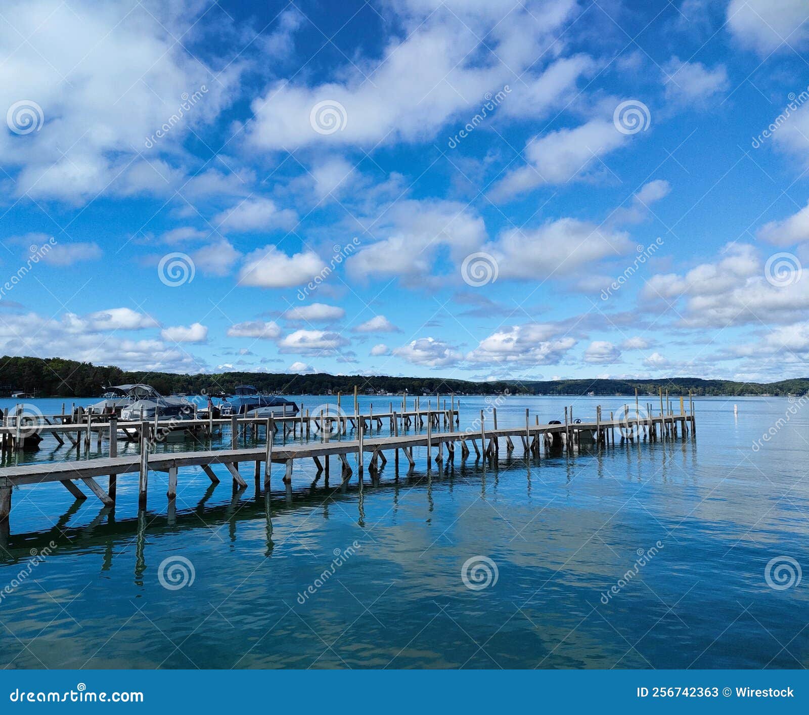 Tranquil Scenery of Piers on the Harbor Stock Image - Image of travel ...
