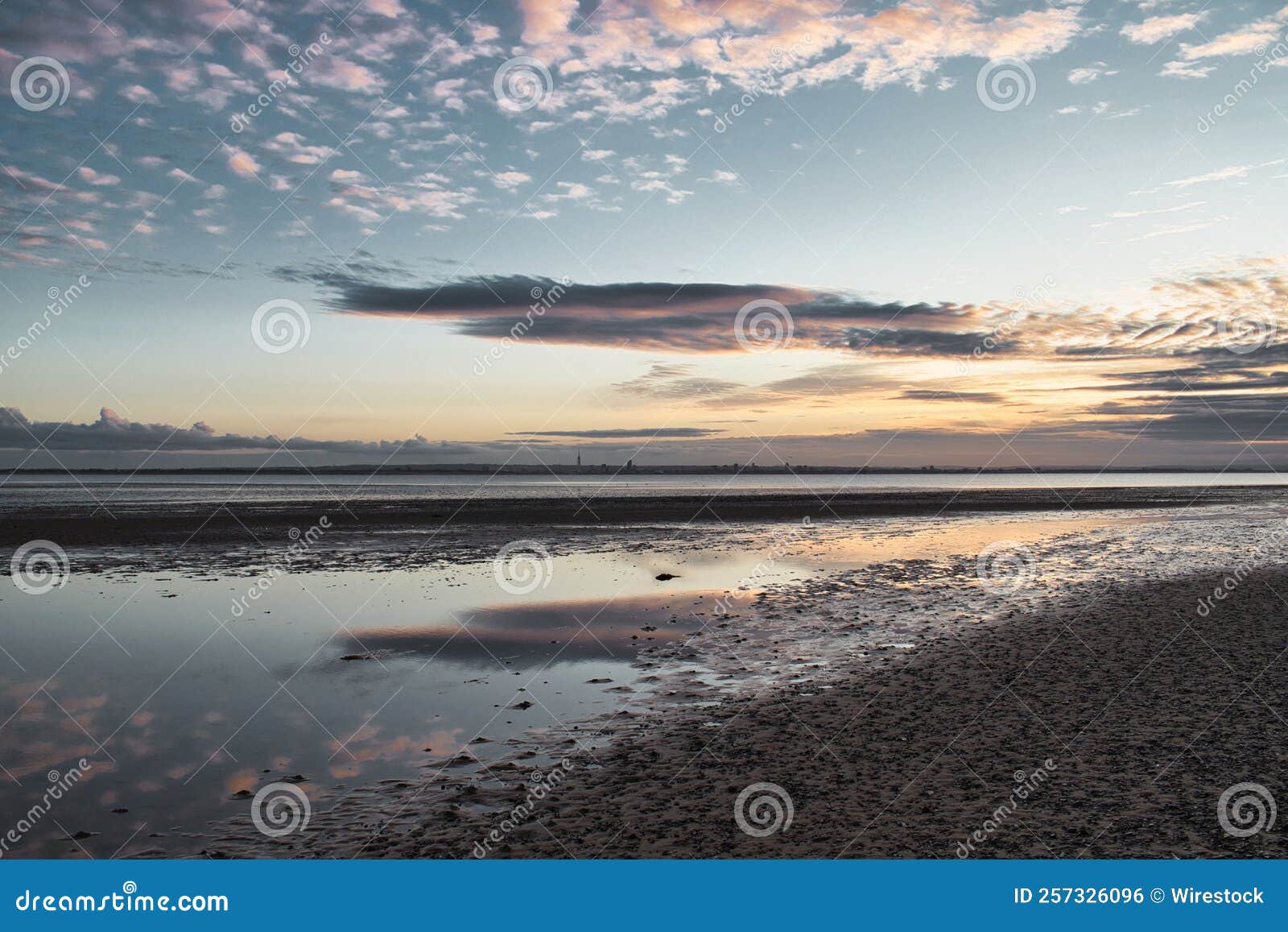 Tranquil Scenery of Sunset at Ryde, Isle of Wight, England Stock Photo ...