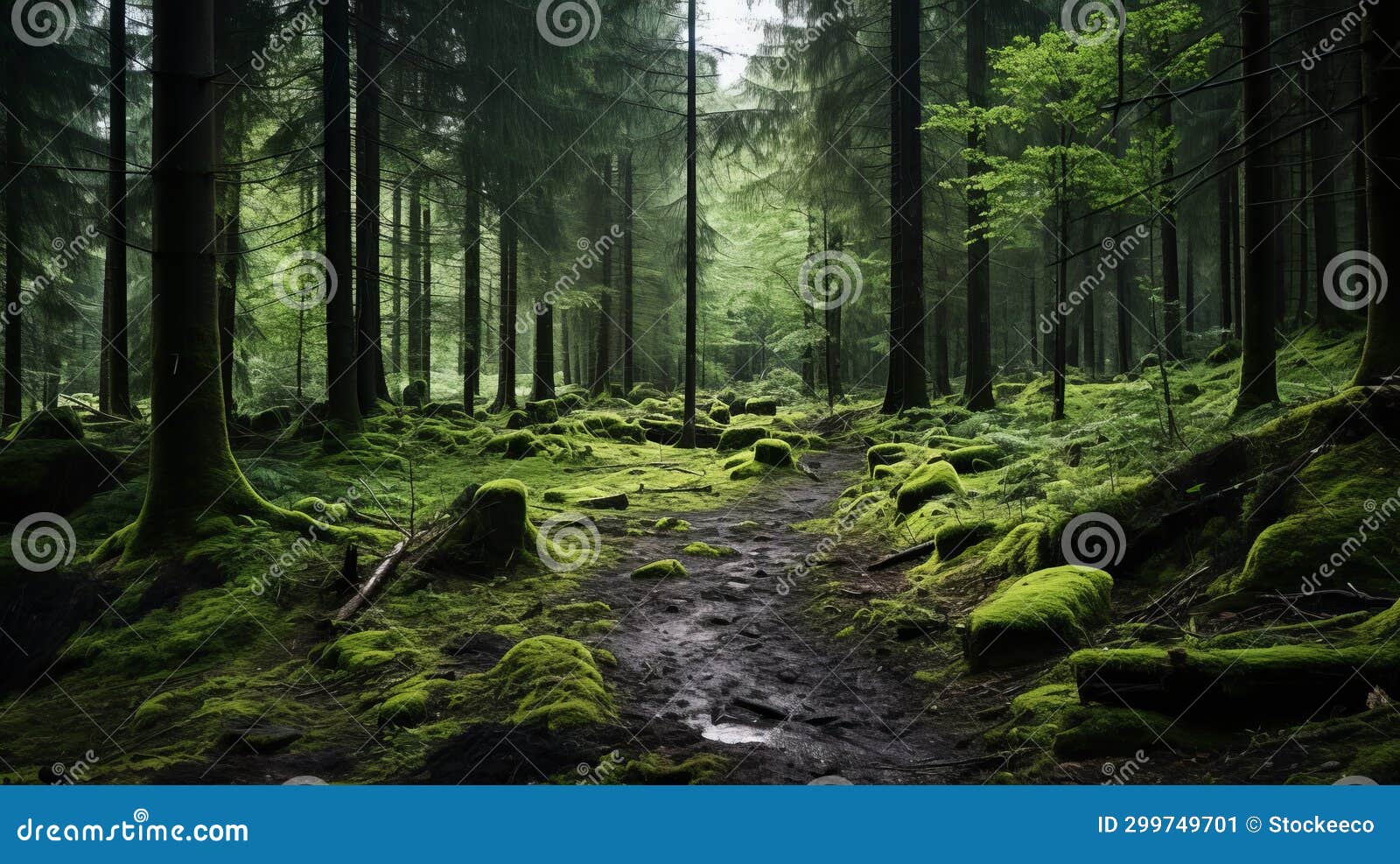 Tranquil Serenity: Exploring the Enchanting Moss Covered Forest in ...