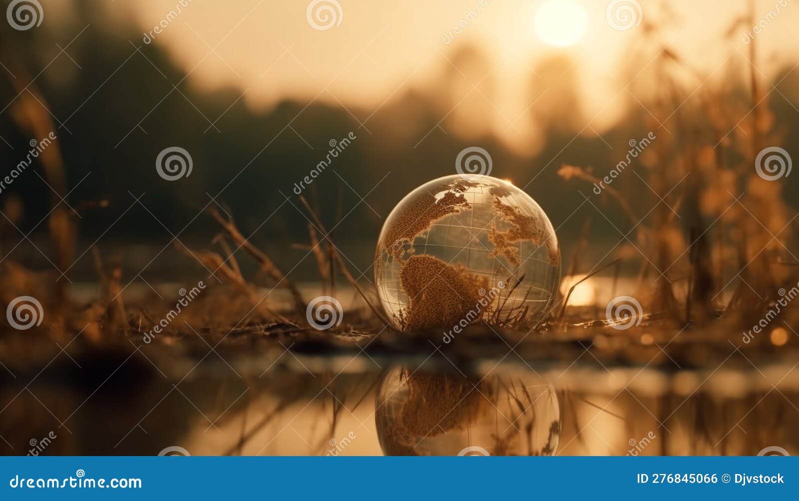 Tranquil Sunset Reflects Global Environmental Beauty in Nature ...