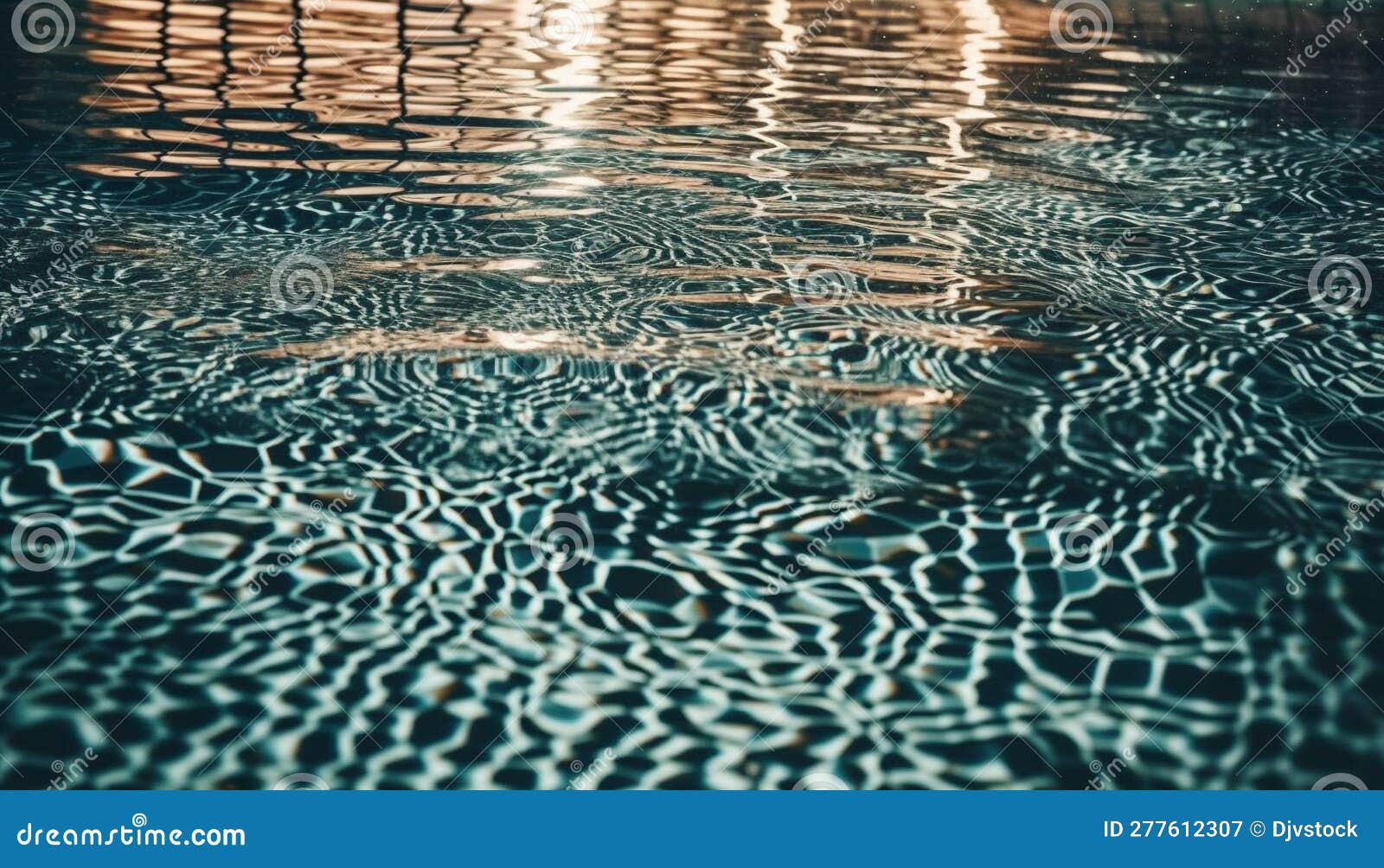 Tranquil Sunset Reflects Rippled Wave Pattern on Water Generated by AI ...