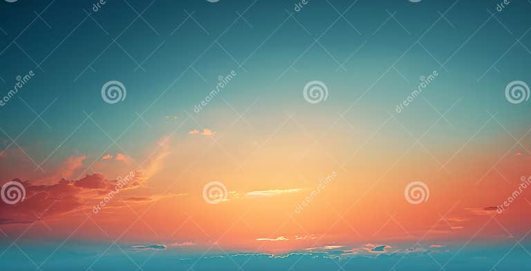 Tranquil Sunset Sky Gradient Background Stock Illustration ...