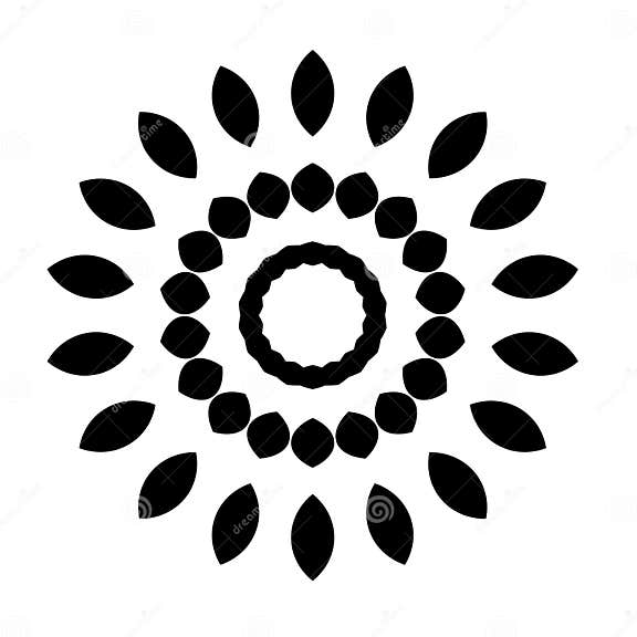 Tranquil Vortex Coloring Book Page Mandala Stock Vector - Illustration ...