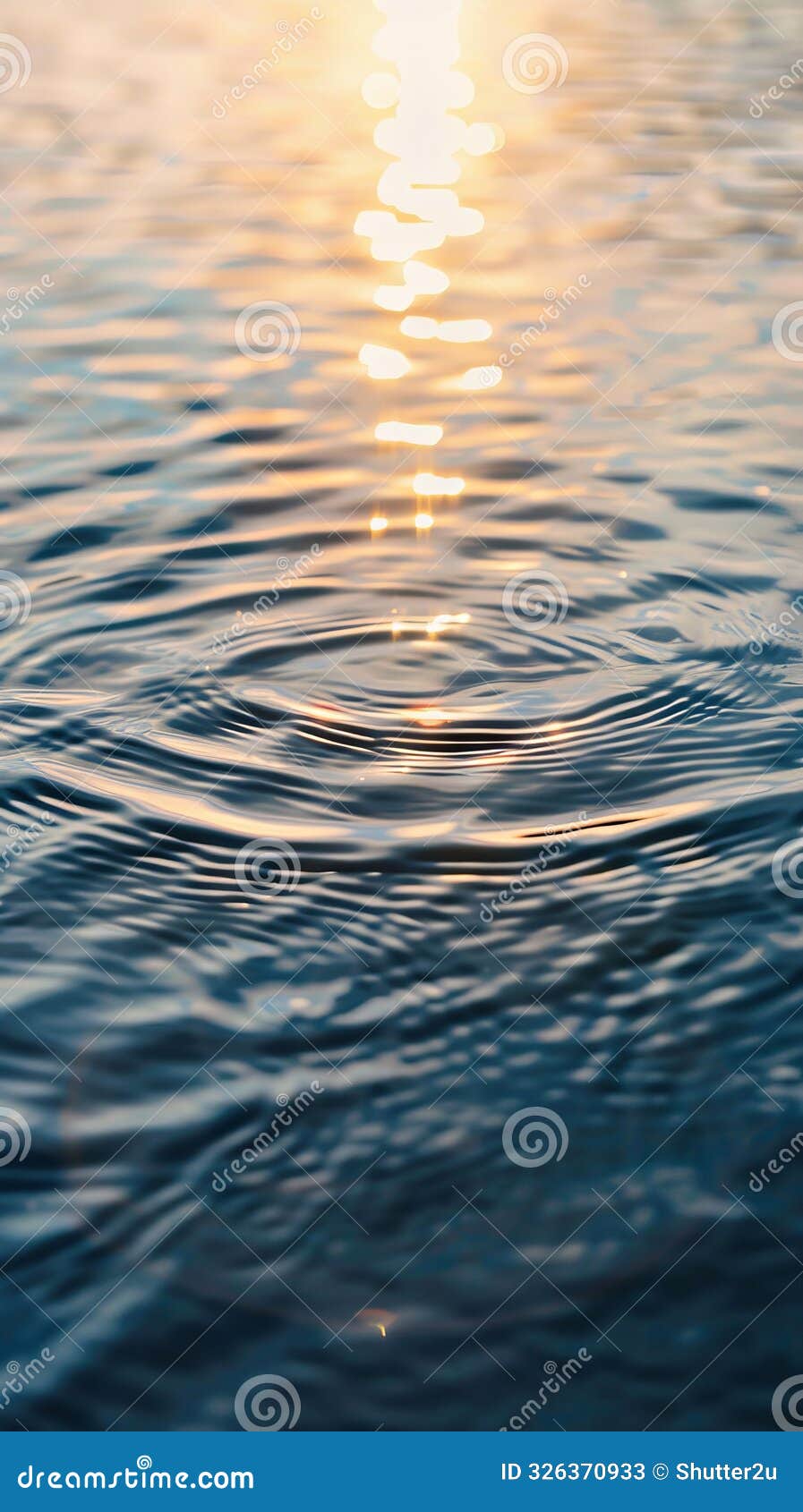 Tranquil Water Droplet On Blue Background Stock Photography ...