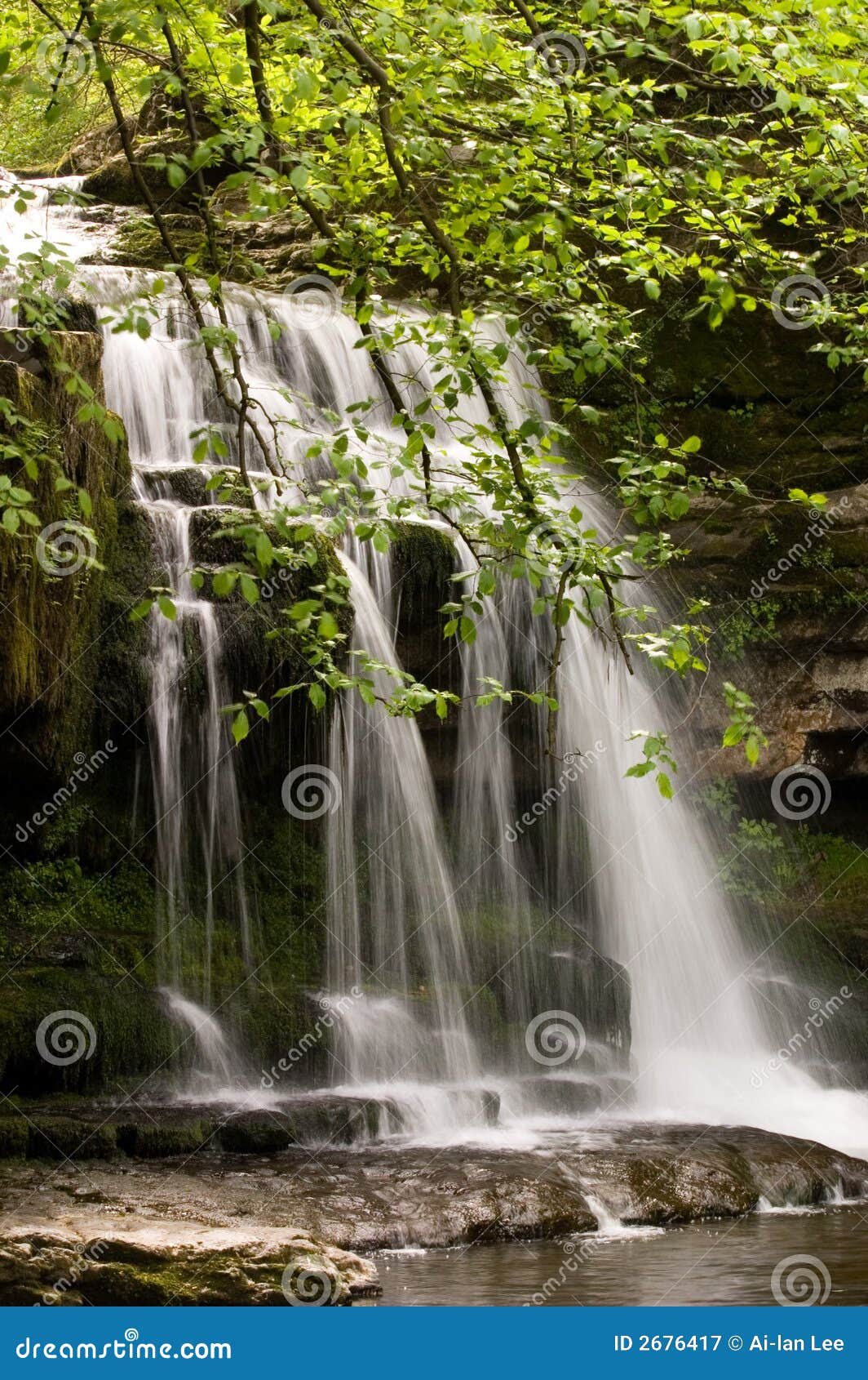 Tranquil waterfall stock image. Image of beautiful, scenery - 2676417