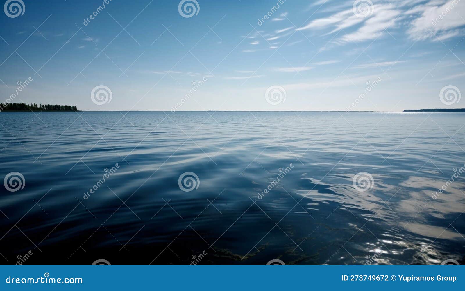Tranquil Waves Ripple on Reflective Water Surface Generated by AI Stock ...