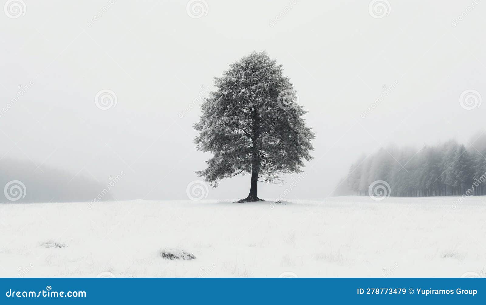 Tranquil Winter Scene Snow Covered Forest, Pine Trees, Solitude ...