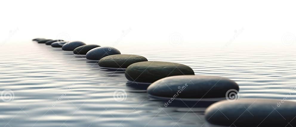 Tranquil Zen Path of Stones in Widescreen for Mindful. Created with ...