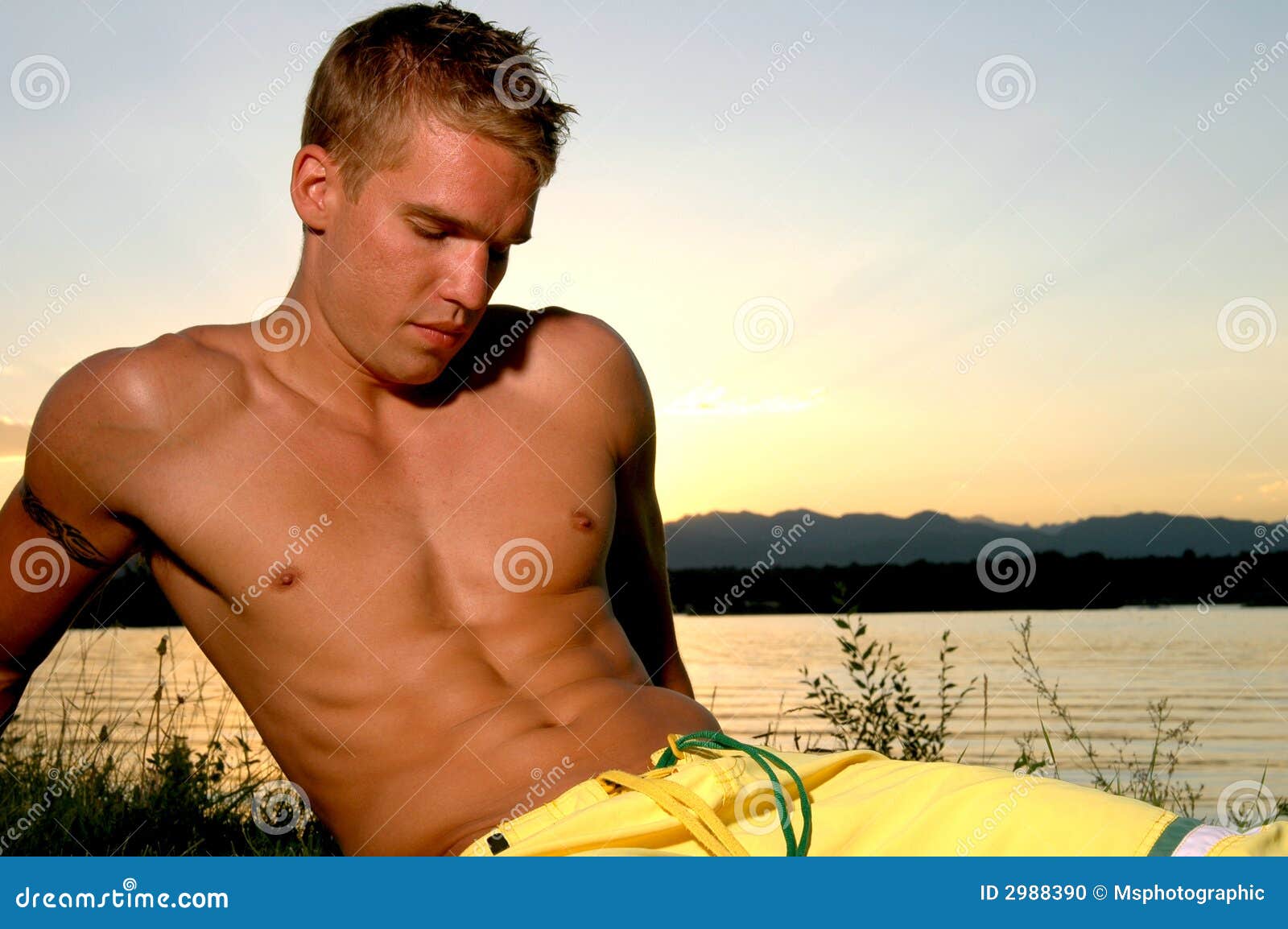 Tranquility stock photo. Image of male, summer, blond - 2988390