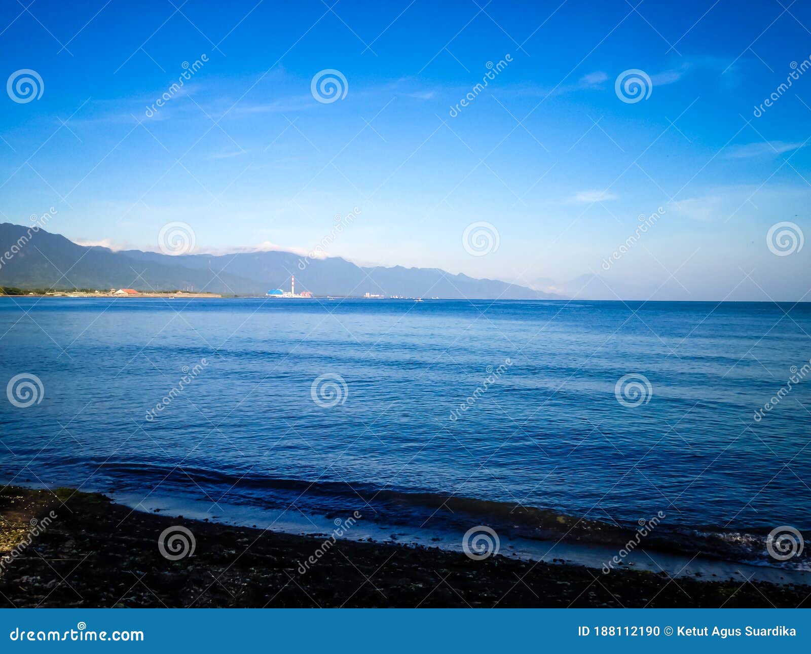 Tranquility of the Beach Atmosphere Scenery in the Bright Morning Stock ...
