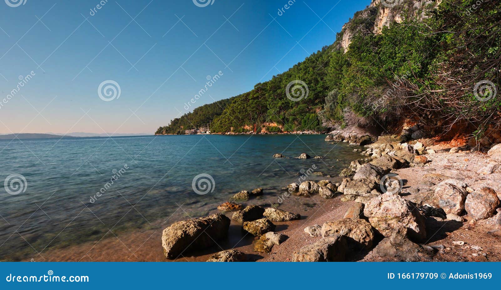Tranquility by the sea stock image. Image of surf, coconut - 166179709