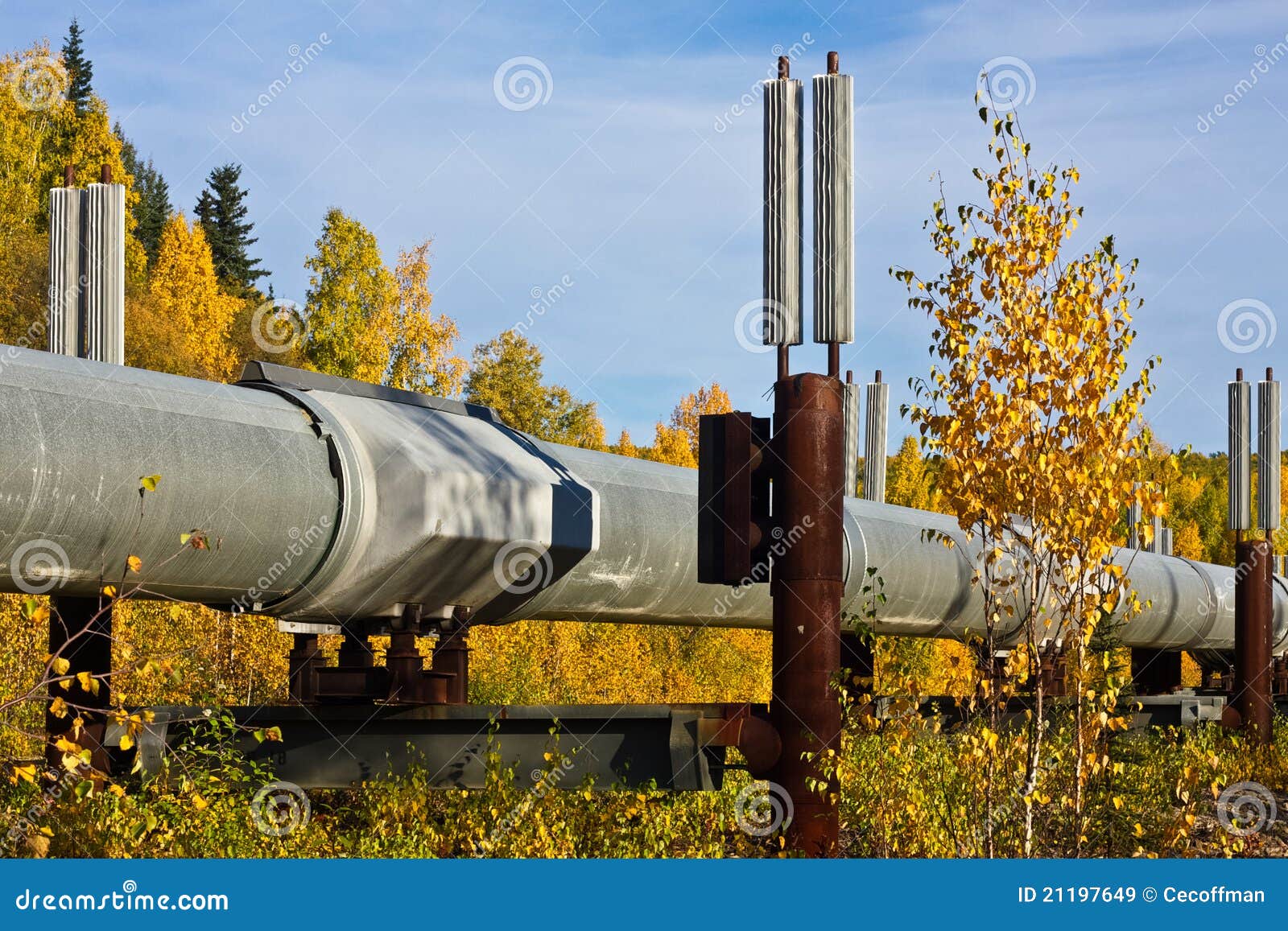 The Trans-Alaska Pipeline in Fall Stock Image - Image of drill, north ...