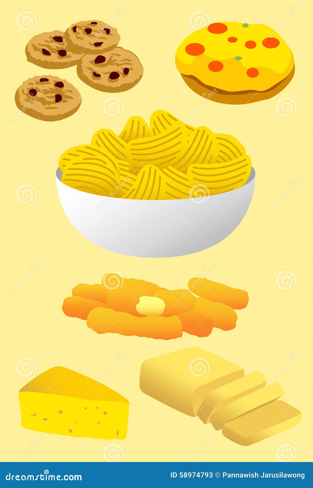 Trans Fat Food stock vector. Illustration of meal, bakery - 58974793