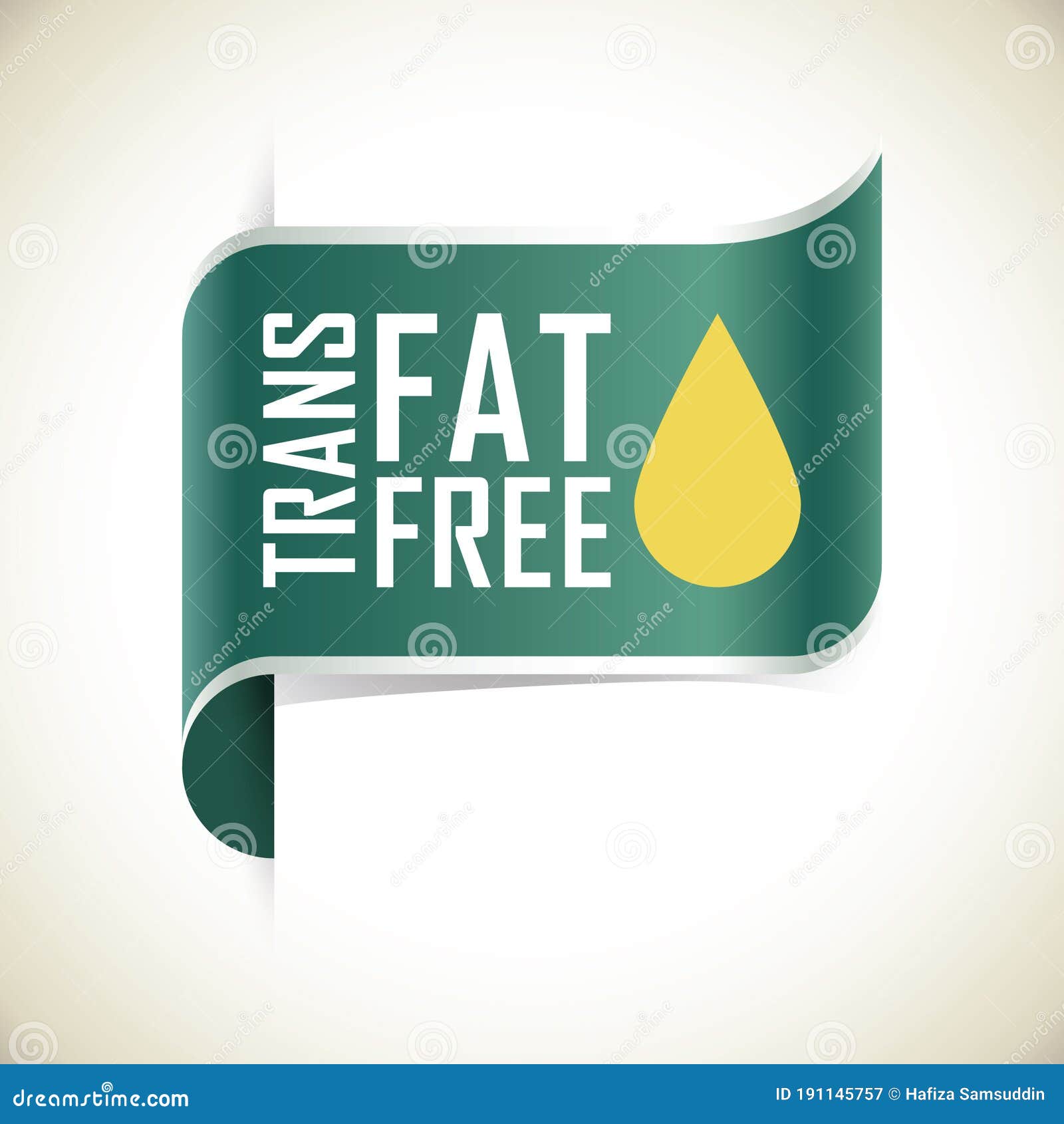 Trans Fat Free Label. Vector Illustration Decorative Design Stock ...