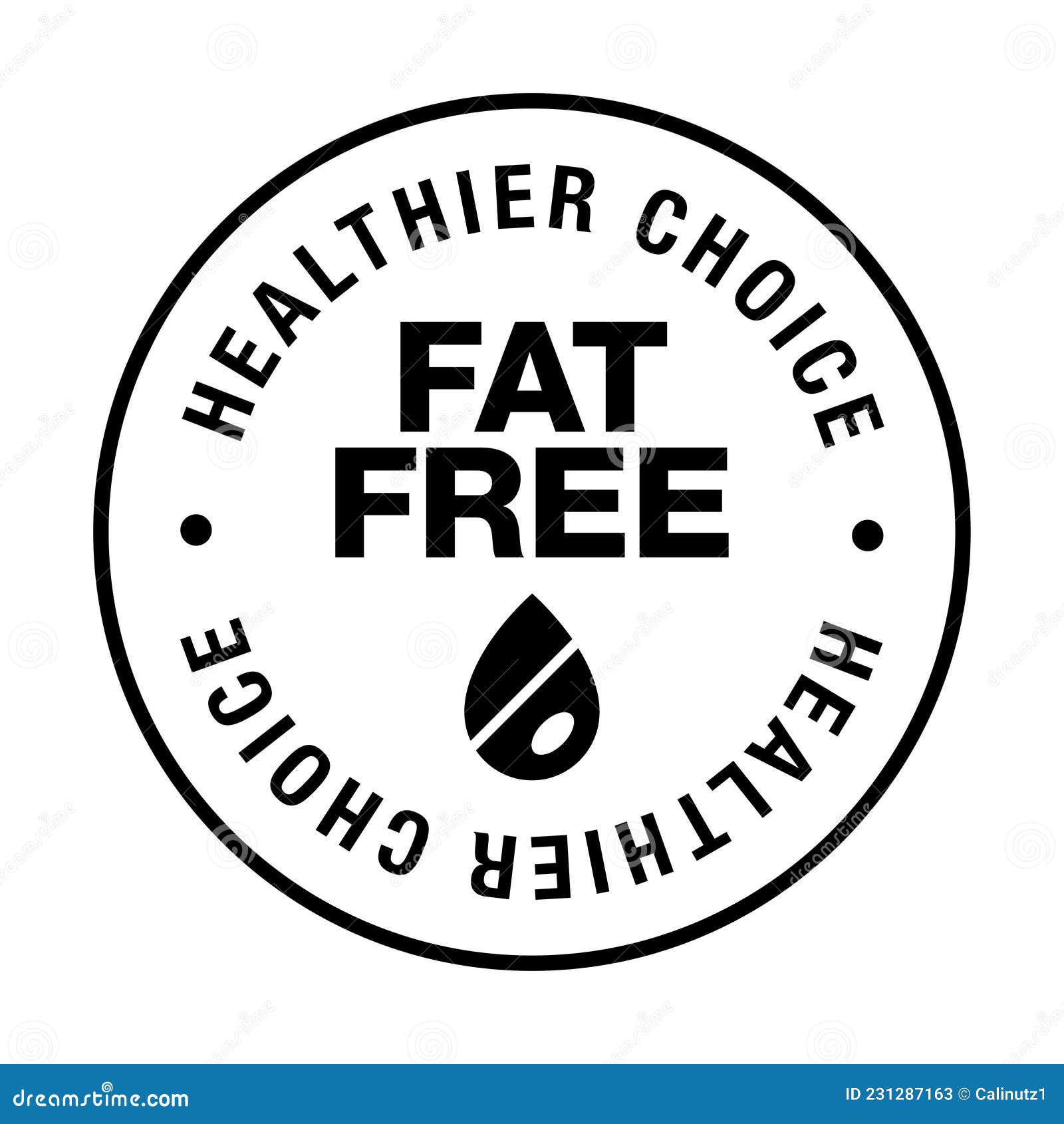 Trans Fat Free Vector Icon Badge Logo Design Stock Vector ...
