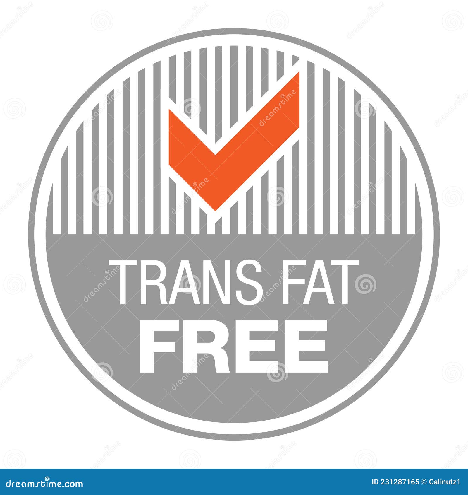 Trans Fat Free Black Vector Circle Sticker Set. No Trans Fats ...