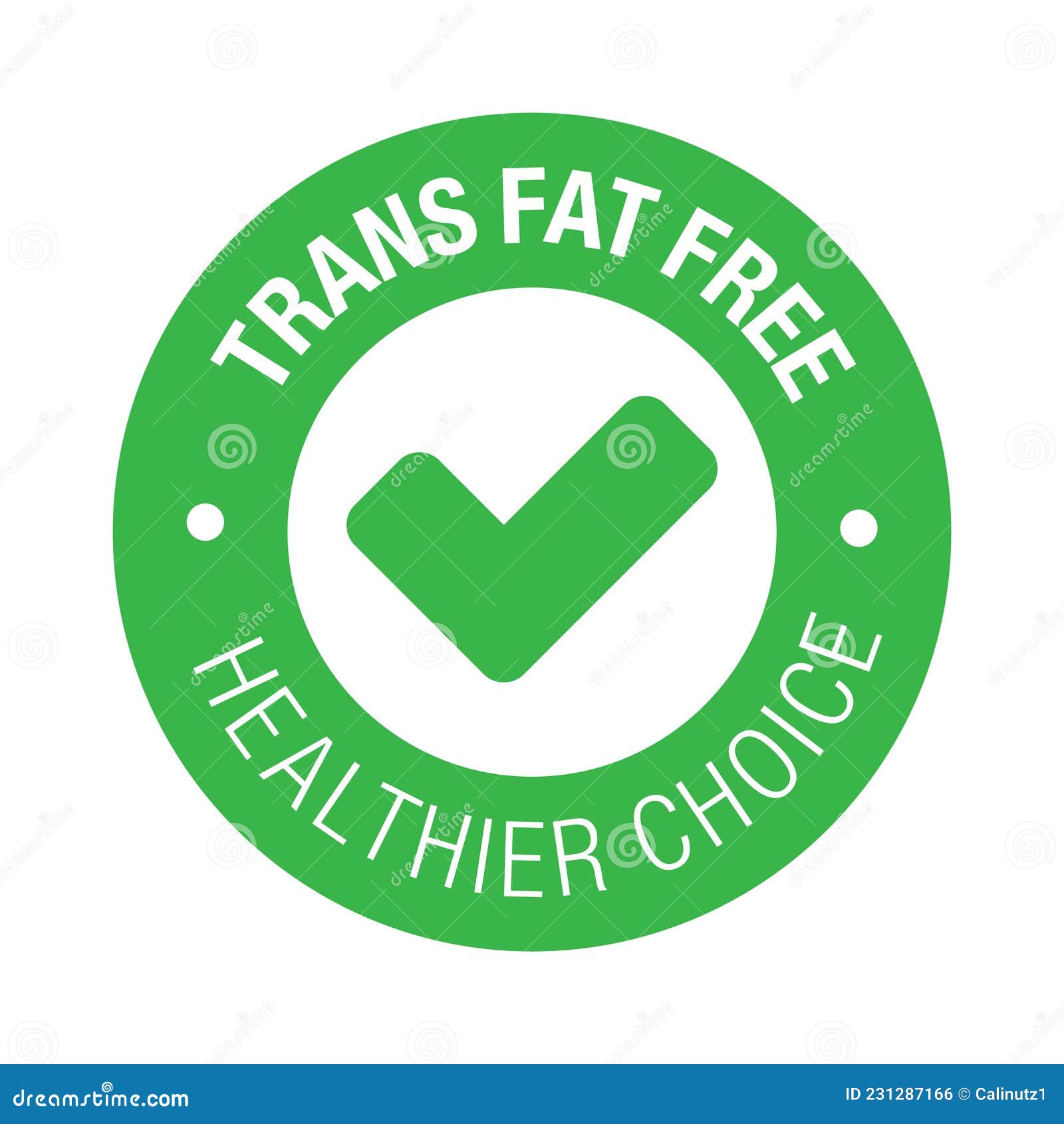 Trans Fat Free Black Vector Circle Sticker Set. No Trans Fats ...
