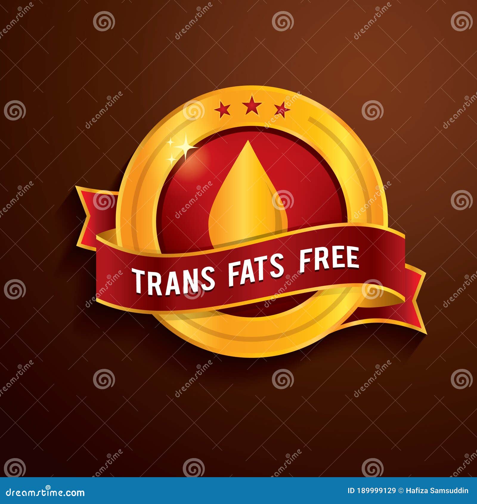 Trans Fats Free Label. Vector Illustration Decorative Design Stock ...