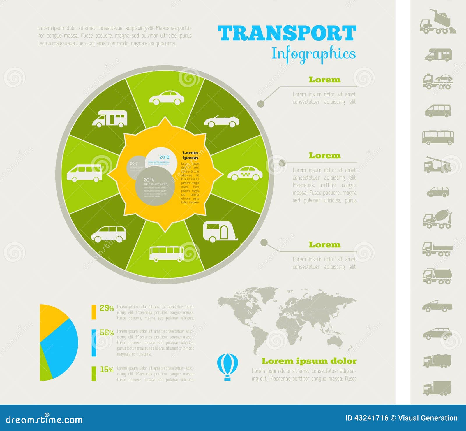 Trans.Infographic mall vektor illustrationer. Illustration av buss ...