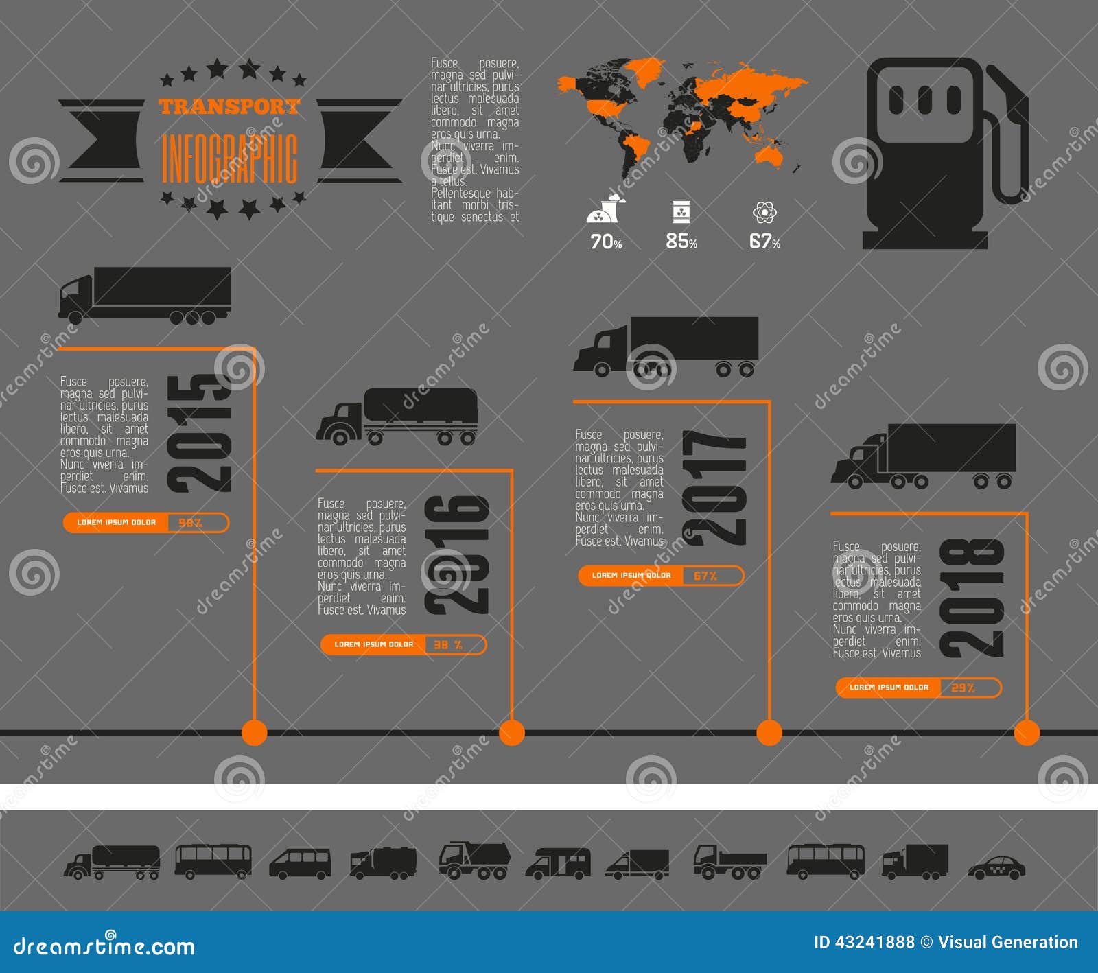 Trans.Infographic mall vektor illustrationer. Illustration av diagram ...