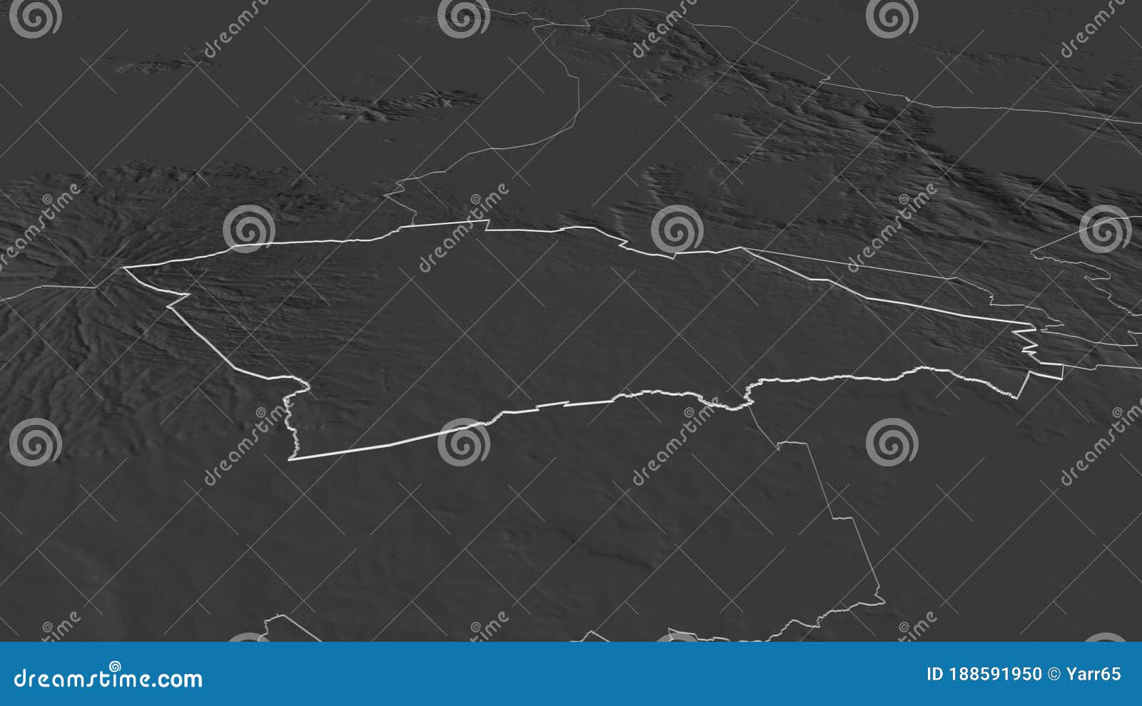 Trans Nzoia, Kenya - Outlined. Bilevel Stock Illustration ...