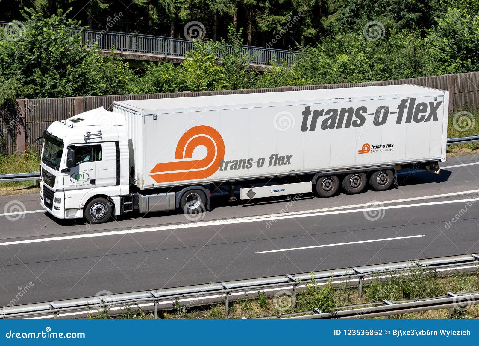 Trans-o-flex Truck on Motorway Editorial Photography - Image of german ...