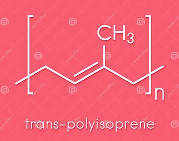 Trans-1,4-polyisoprene Polymer, Chemical Structure. Main Component of ...