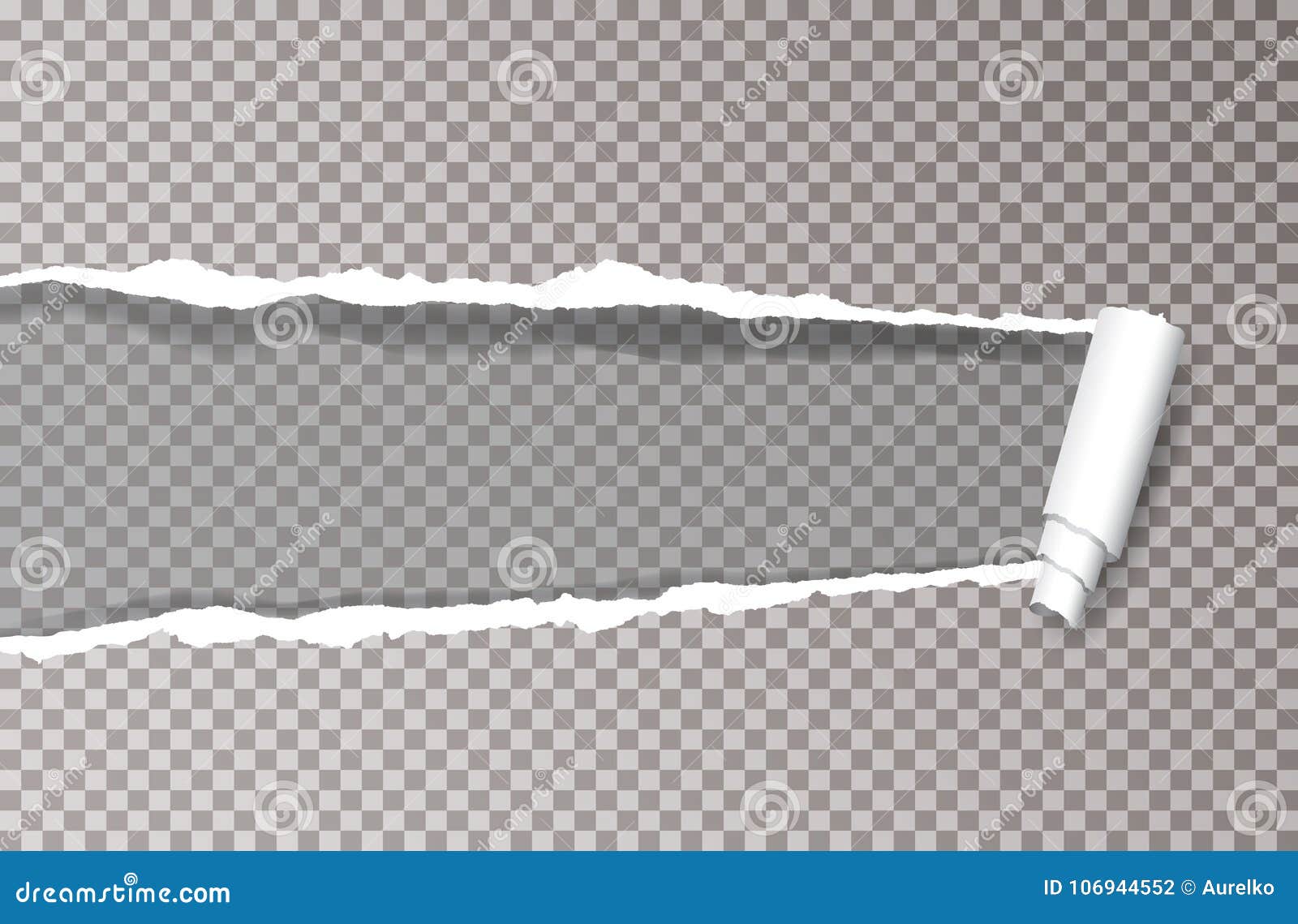 Trans ripped paper wide stock vector. Illustration of paper - 106944552