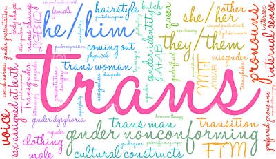 Trans Word Cloud stock vector. Illustration of gender - 136504046