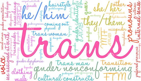 Trans Word Cloud stock vector. Illustration of gender - 136504046