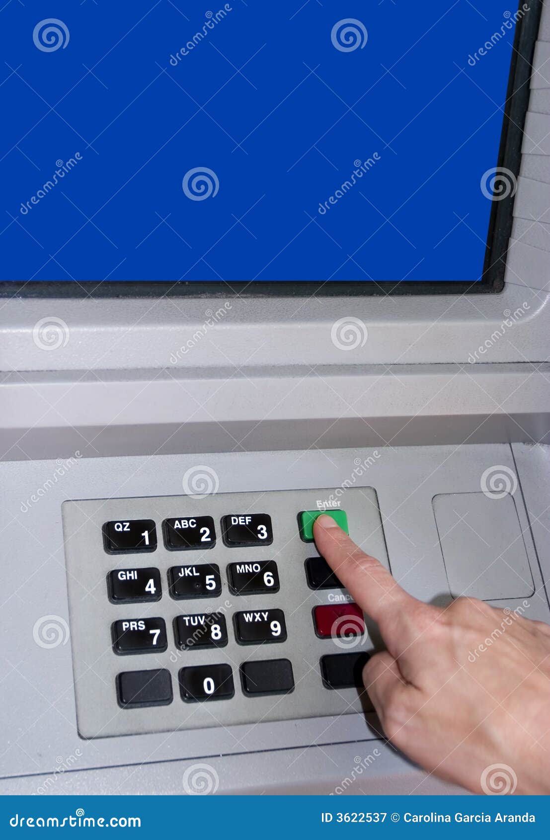 Transaction at an ATM stock image. Image of banking, secure - 3622537