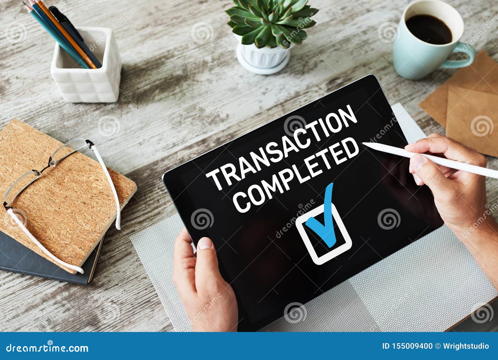 Transaction Completed Message on Screen. Digital Banking and Online ...
