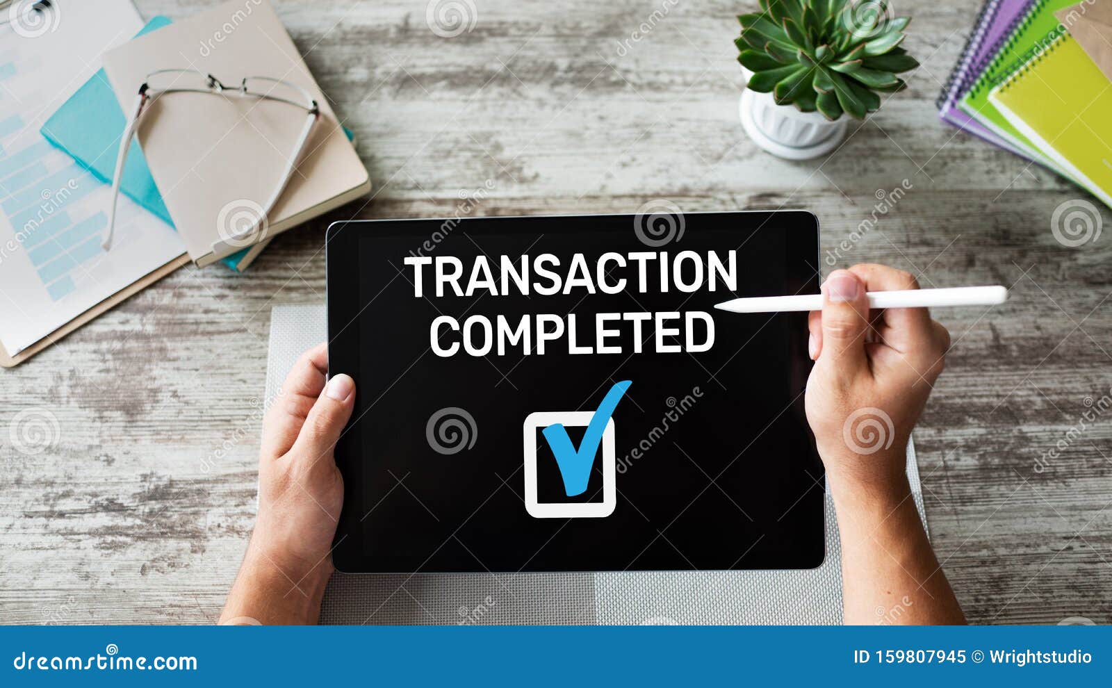 Transaction Completed Message on Screen. Digital Banking and Online ...