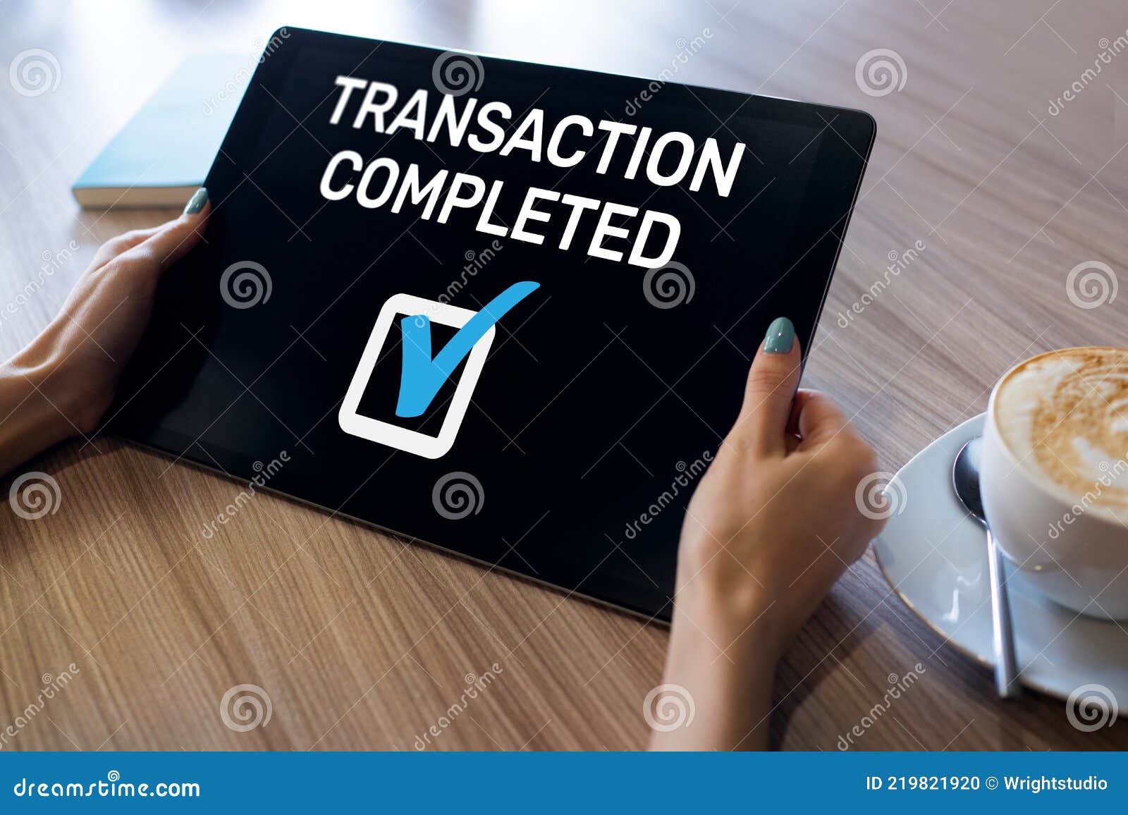 Transaction Completed Message on Screen. Digital Banking and Online ...
