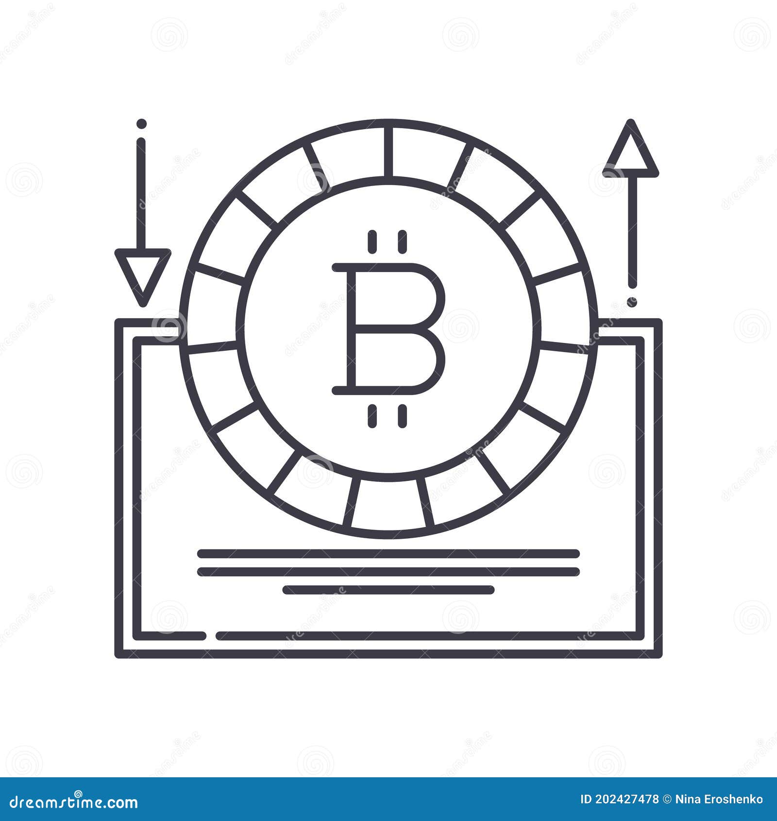 Transaction Fee Icon, Linear Isolated Illustration, Thin Line Vector ...