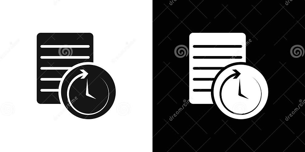 Transaction History Icon Flat Vector Set Outline Stock Vector ...