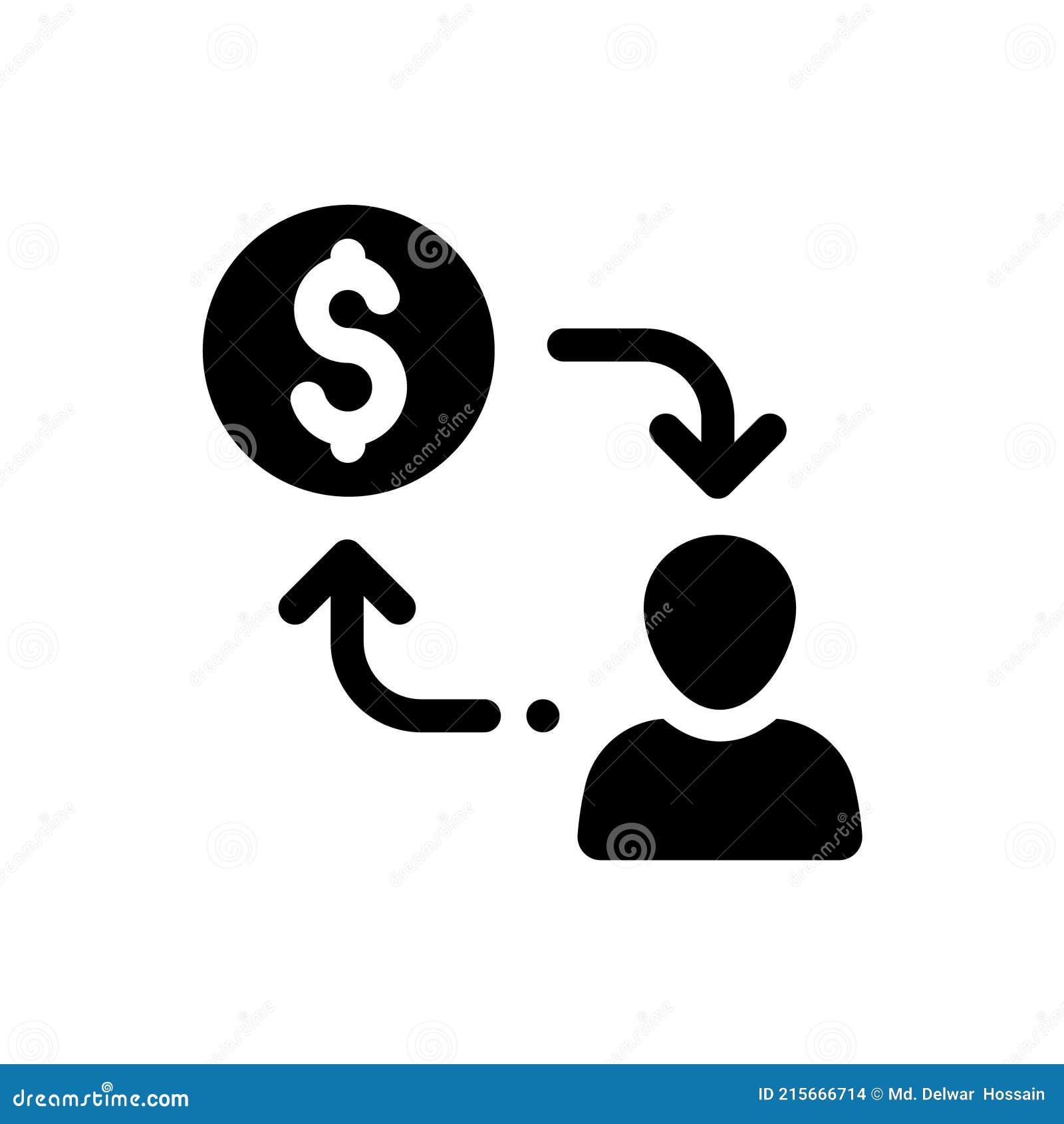 Transaction icon stock vector. Illustration of exchange - 215666714